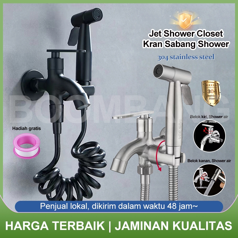 Jual Jet Shower Closet Stainless/Kran Cabang Shower 2/Jet Washer Toilet ...
