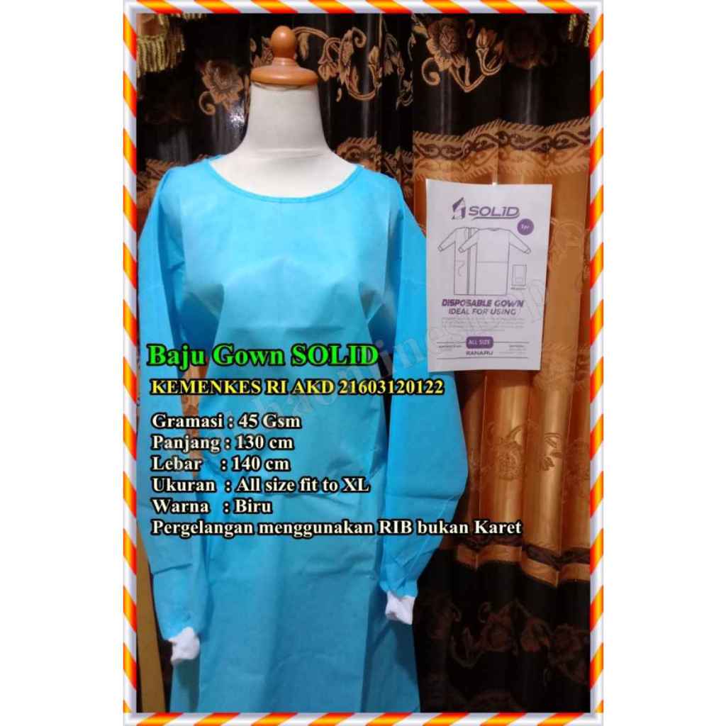 Jual SOLID Baju Operasi Sekali Pakai 45 Gsm 1 Pc | Shopee Indonesia