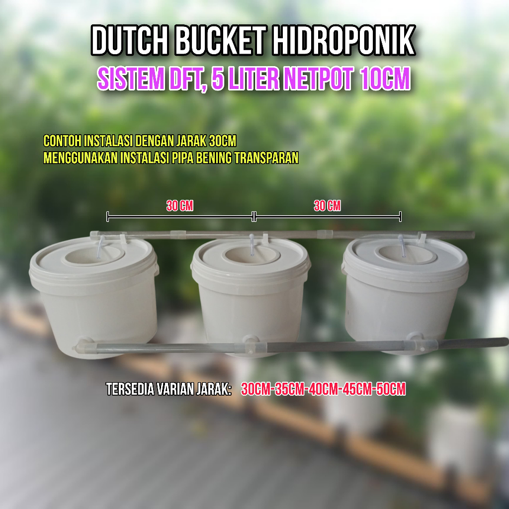 Jual Dutch Bucket Hidroponik Sistem DFT 5 Liter Netpot 10 Full ...