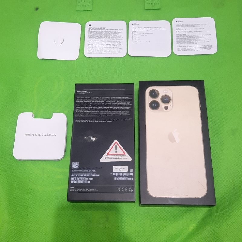 Jual dus box iphone 13 pro warna gold original 100% copotan ibox ...