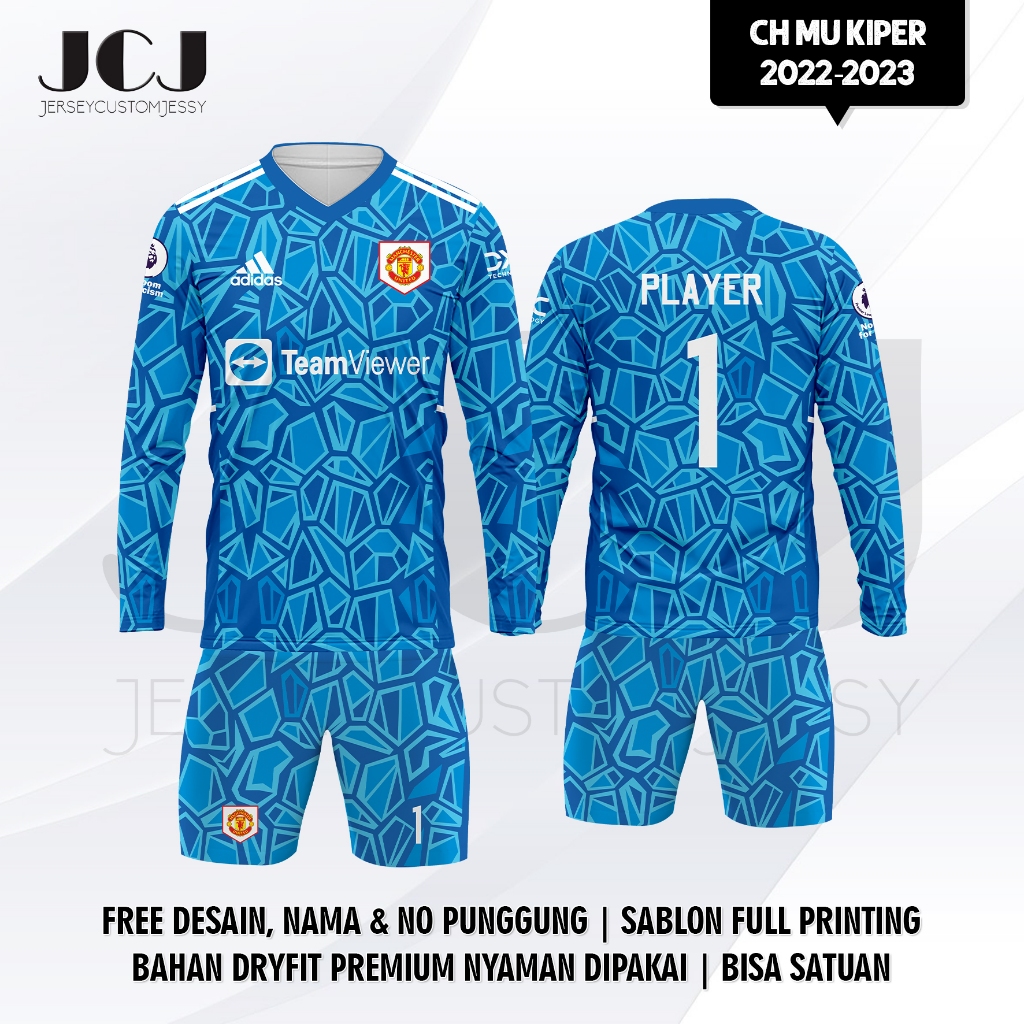 Jual Jersey Sepak Bola CH MANCHESTER UNITED GK KIPER 2022 2023 - Custom ...