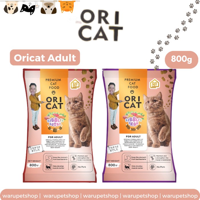Jual CAT FOOD MAKANAN KUCING ORI CAT / ORICAT ADULT (DEWASA) BENTUK ...