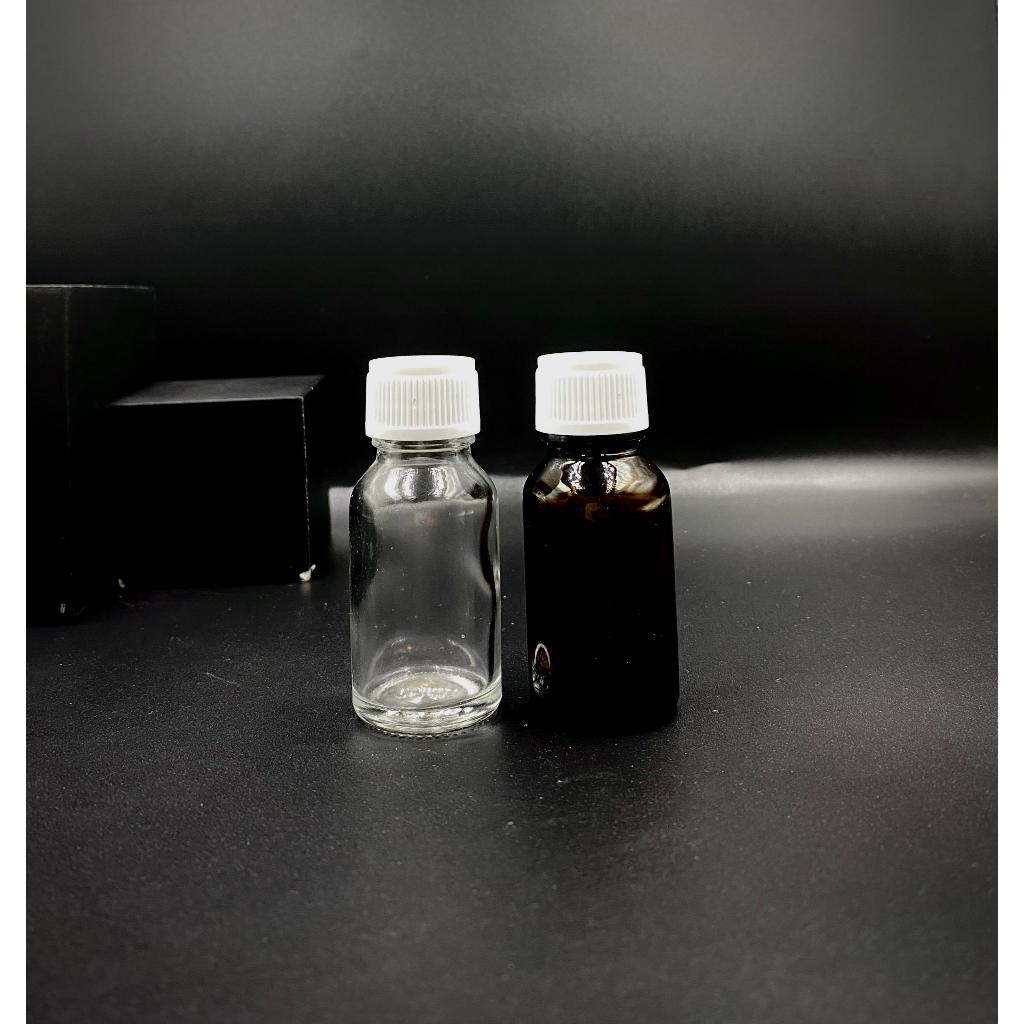 Jual BOTOL KACA 15ML TEBAL - SET TUTUP ULIR PLASTIK N 18 PUTIH | Shopee Indonesia