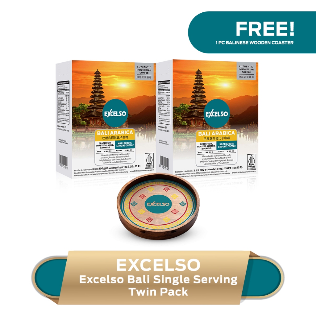 Jual Kopi Single Serving Excelso Bali Arabica Twin Pack | Shopee Indonesia