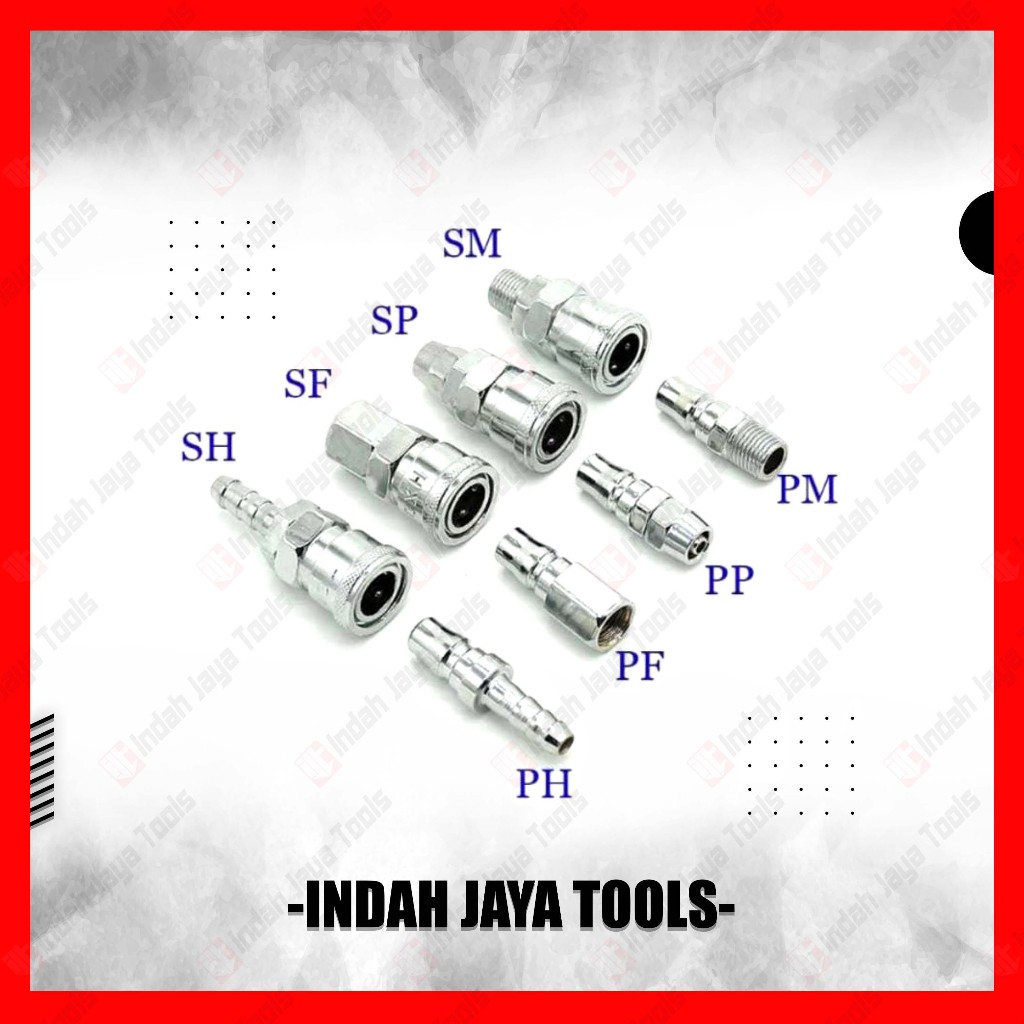 Jual Quick Coupler SF PF 40 - Sambung Selang Kompresor Udara Pneumatic ...