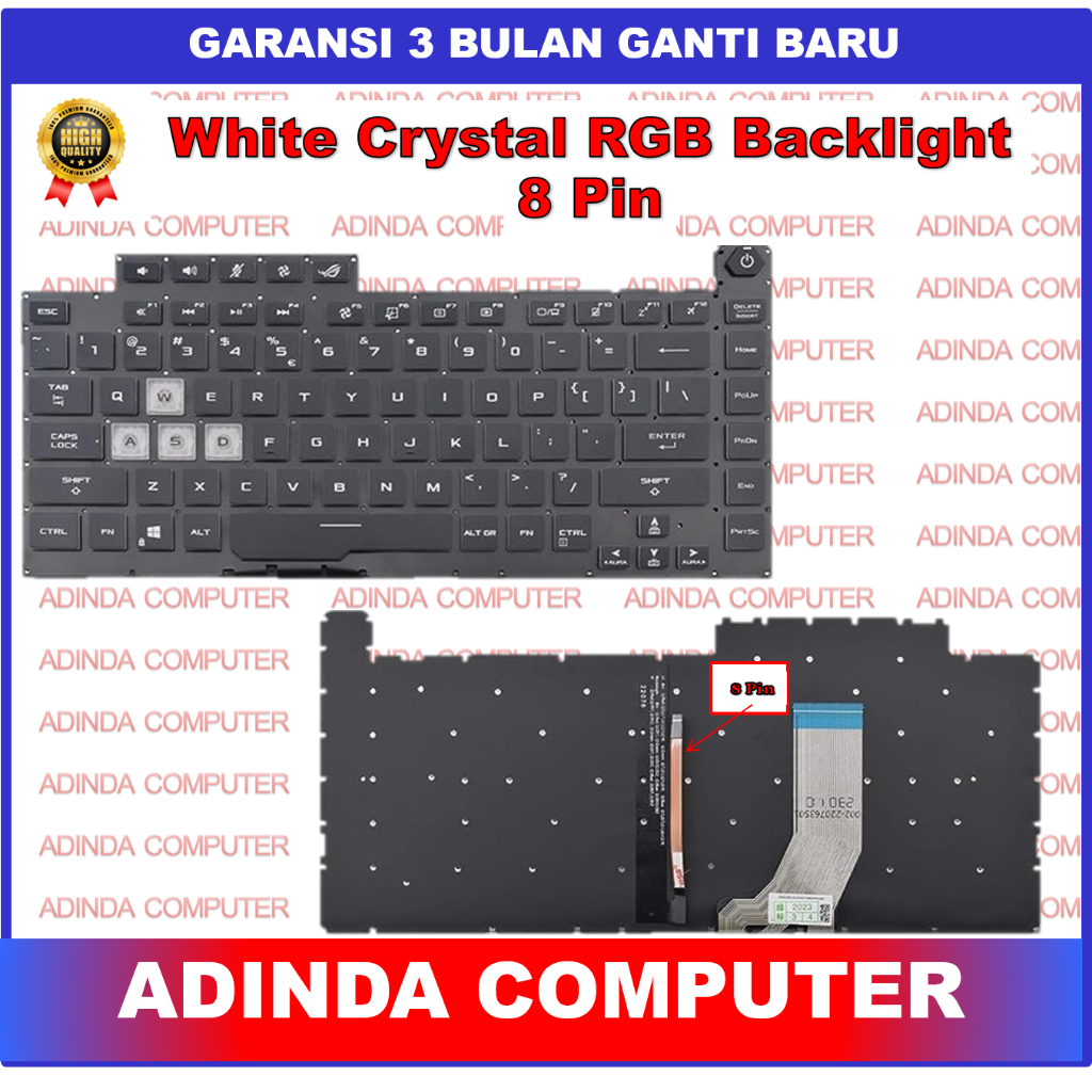 Jual Keyboard Asus ROG Strix Scar III G531 G15 G531G G531GD G531GT ...