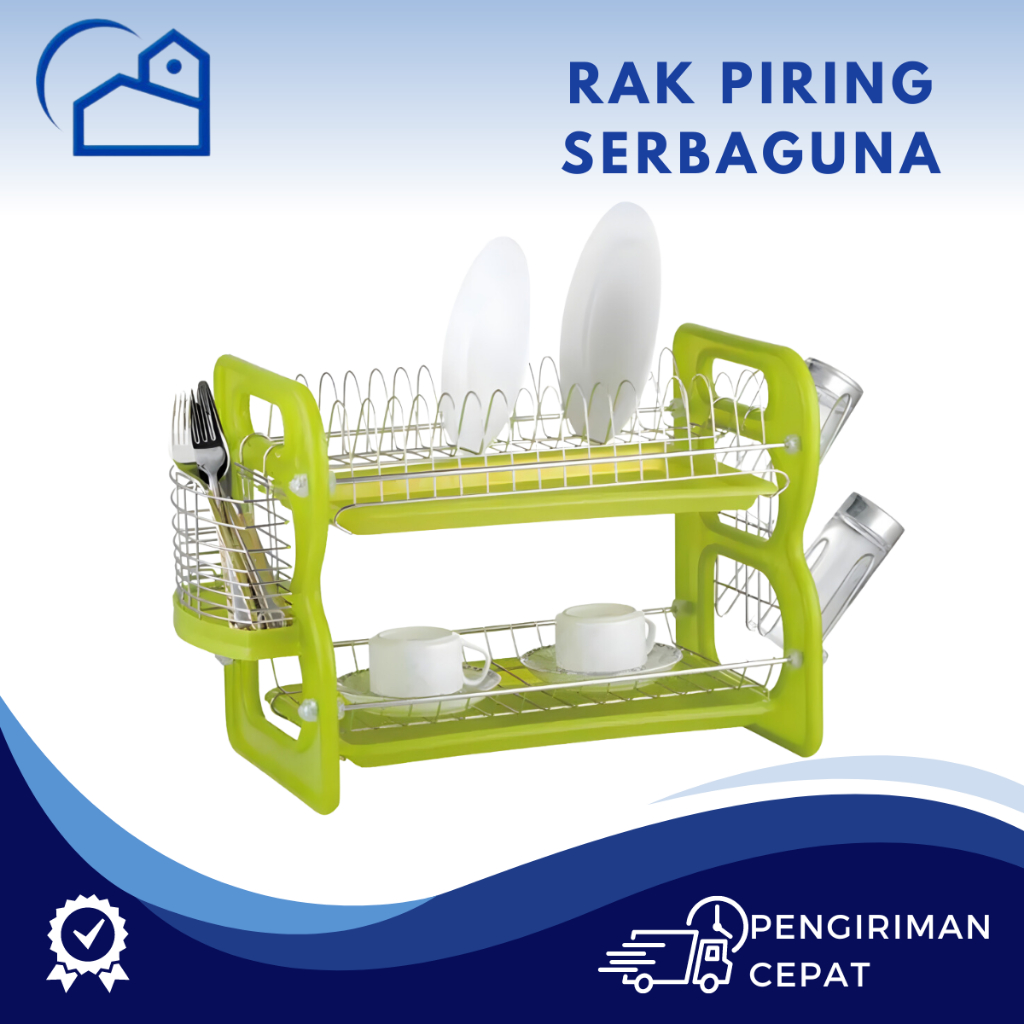 Jual Rak piring minimalis stainless rak dapur serbaguna 2 susun / Rak ...