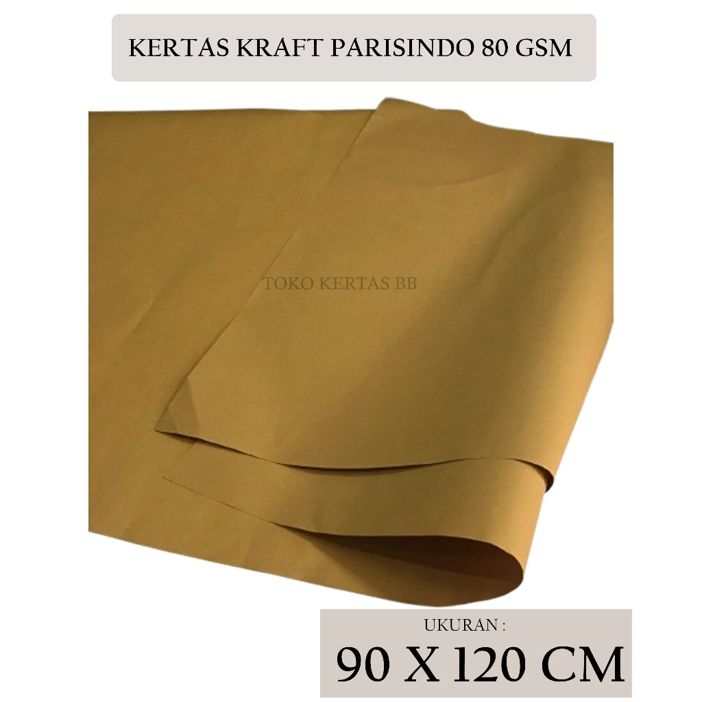 Jual KERTAS SAMSON / KERTAS KRAFT / KERTAS PARISINDO 80 GSM UKURAN PLANO ( 90 X 120 CM ) , 1 ...