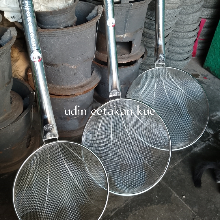 Jual Serok Saringan Jaring Gagang Stainless Tebal Diameter 30 Cm ...