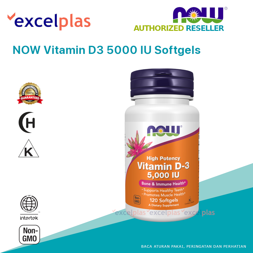 Jual NOW Vitamin D-3 1000 IU, 2000 IU, 5000 IU, 10000 IU Softgels | Shopee Indonesia