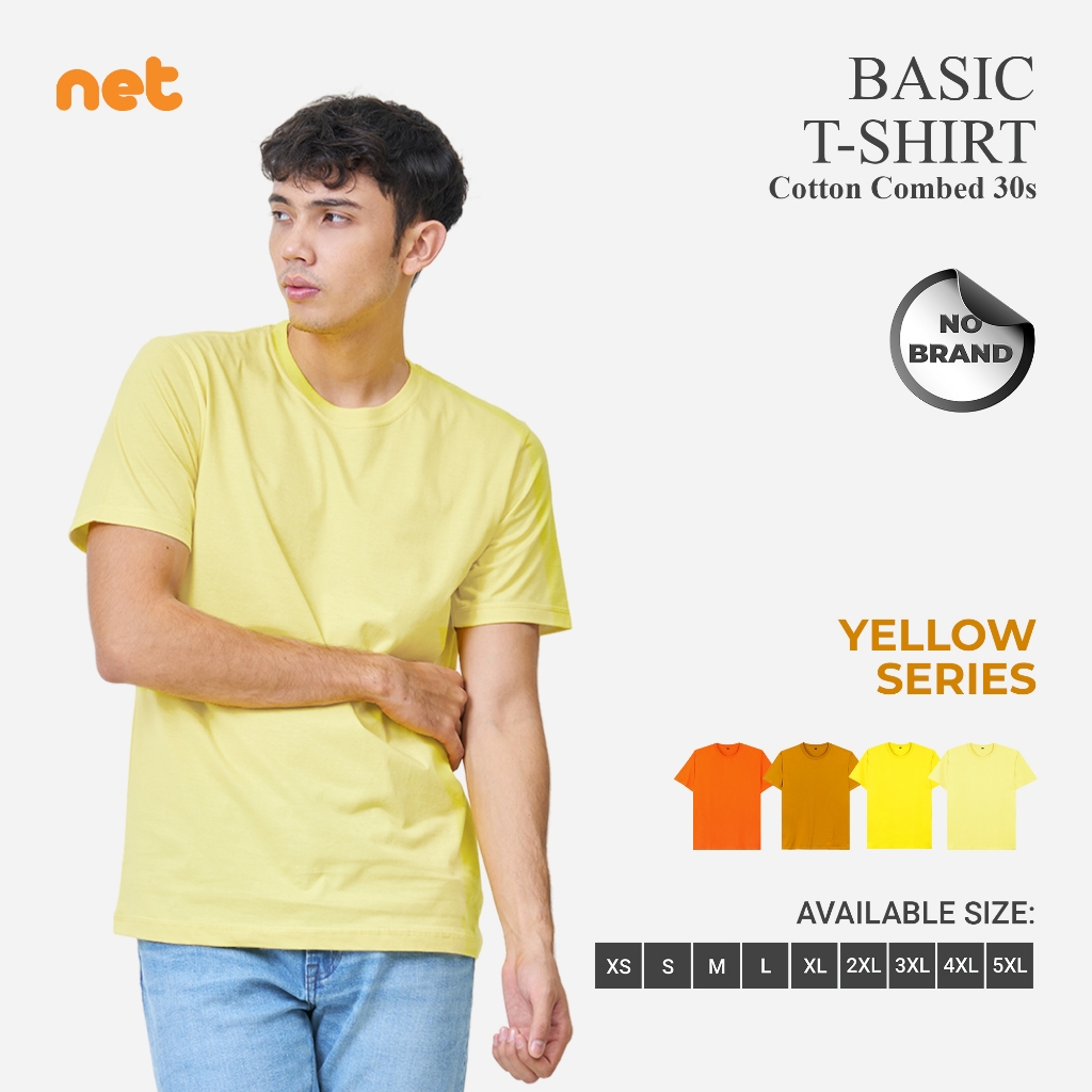 Jual KAOS POLOS COTTON COMBED 30S LENGAN PENDEK ONECK REGULER FIT BASIC T-SHIRT UNISEX YELLOW ...