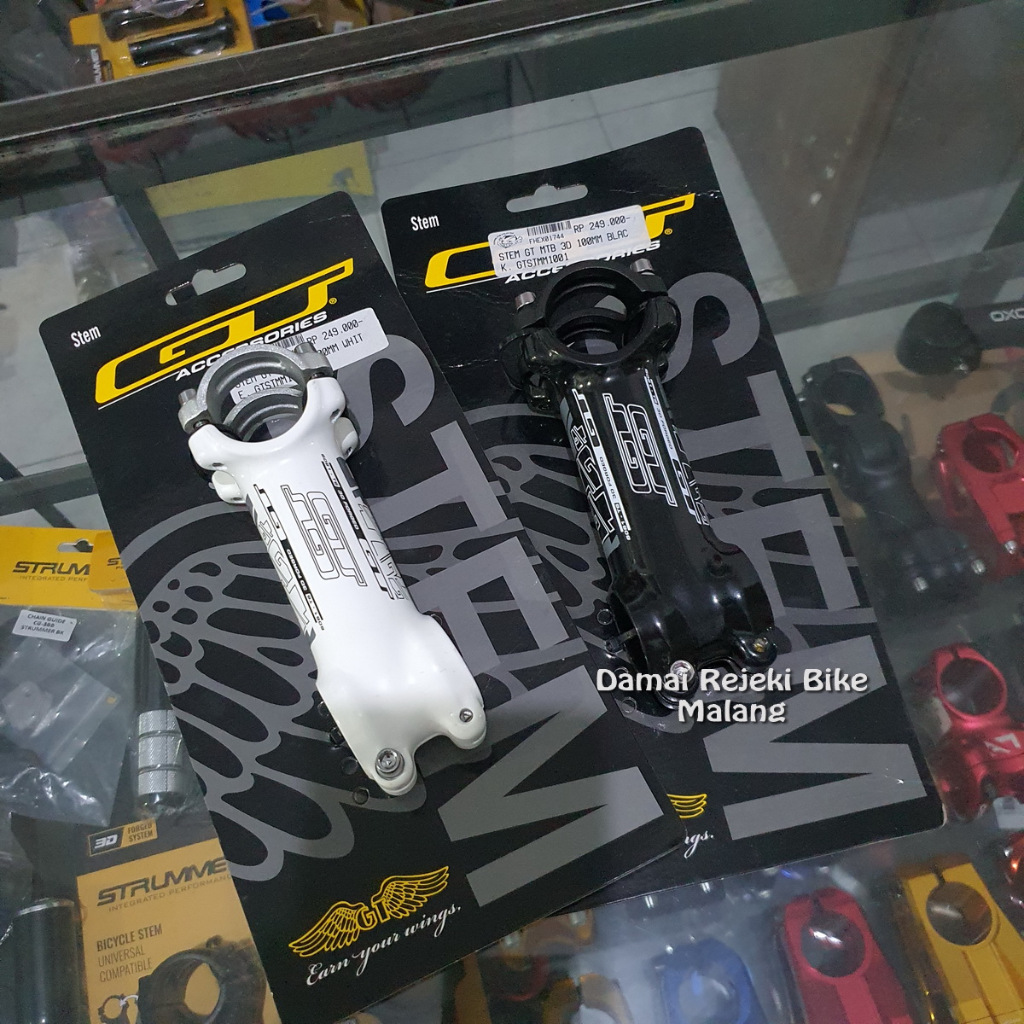 Jual Stem GT 3D forged 100mm hitam putih untuk roadbike dan MTB ...