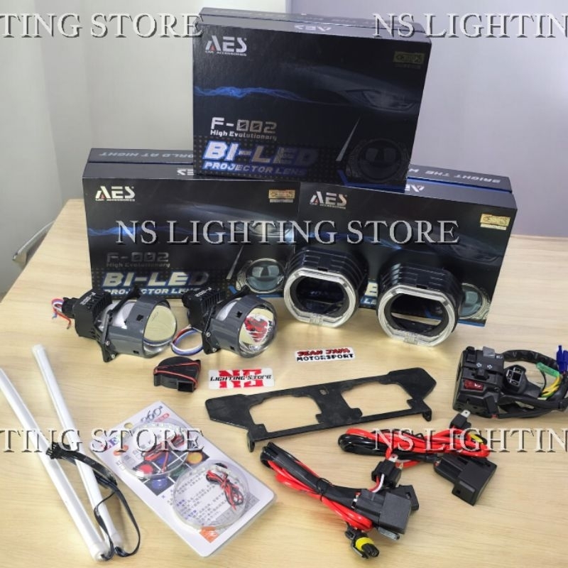 Jual PROJIE PROJECTOR BILED AES F002 3INCH AEROX NEW PAKET BAHAN ...