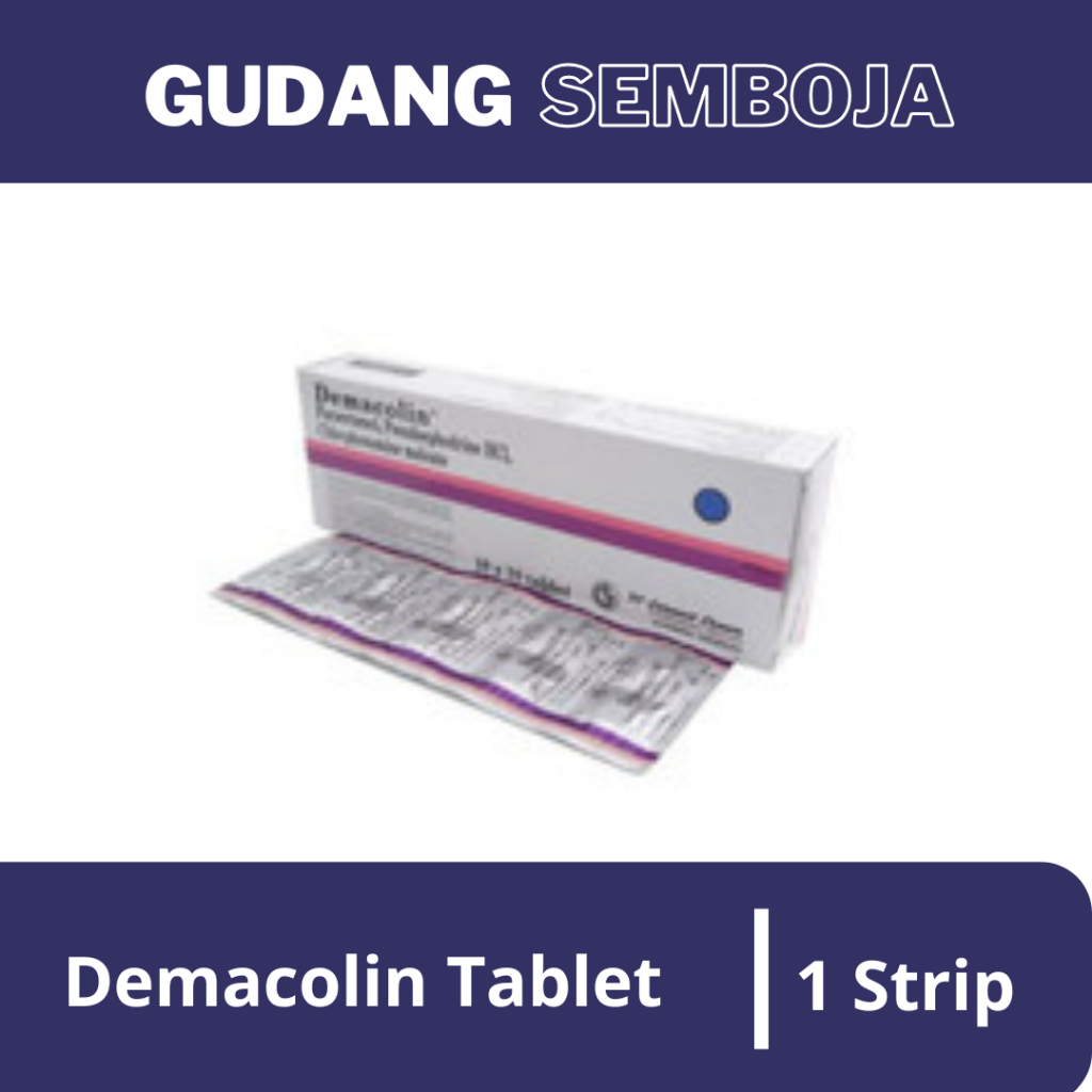 Jual Demacolin Strip Isi 10 Tablet / Obat Demam Sakit Kepala Nyeri ...