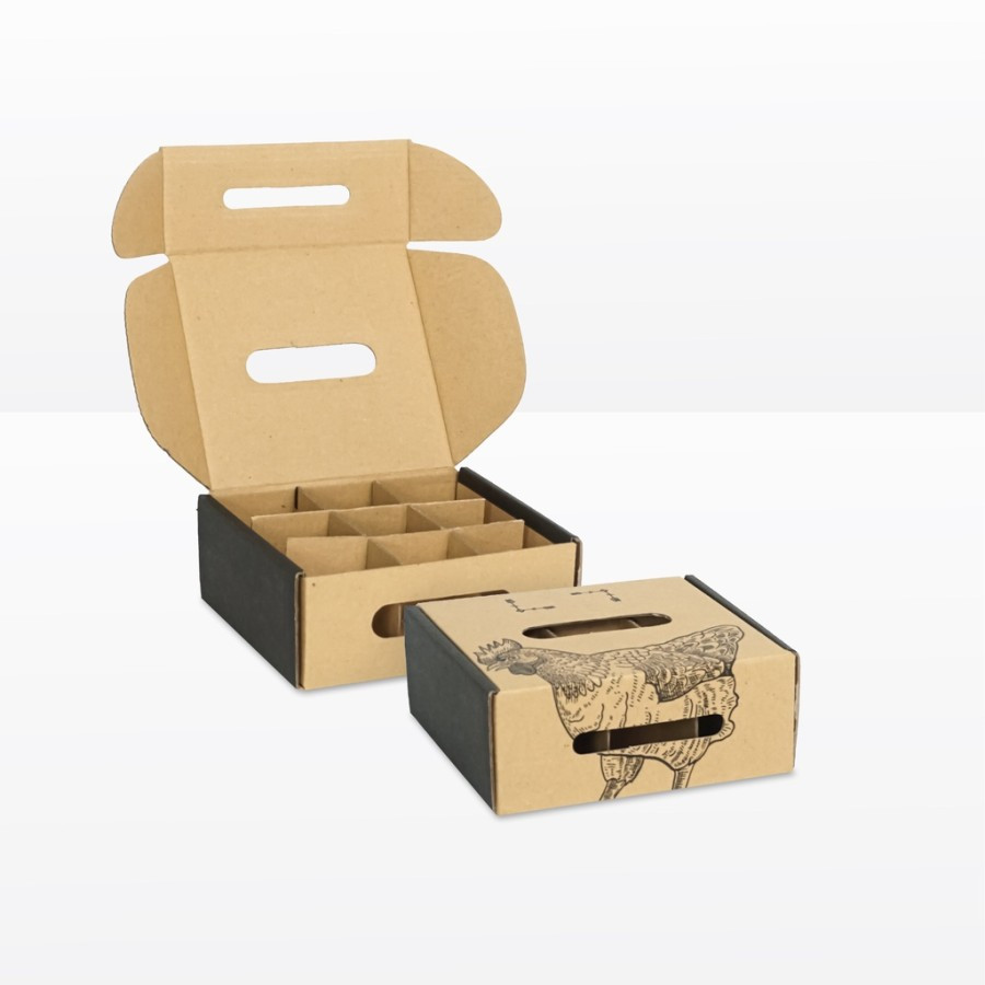 Jual (25pcs) Kardus Telur Sekat 9 Box Tray Telur Print Dus Packaging ...