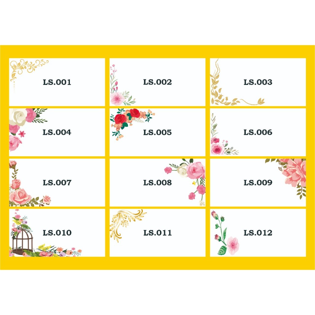 Jual Cetak label nama undangan 103 / cetak print label sticker custom ...