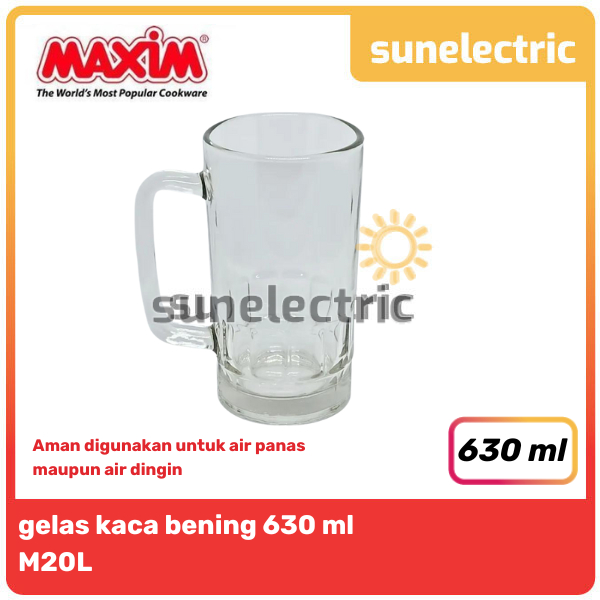 Jual Maxim gelas kaca bening M20L Gelas Bir Jumbo / Gelas Teh Jumbo | Shopee Indonesia