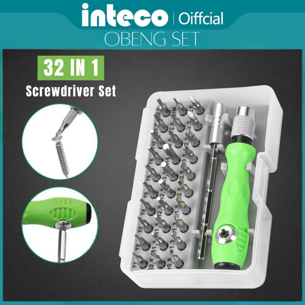 Jual Obeng Set Multifungsi 32 in 1 Kotak Transparan 30 pcs Baut Kecil ...