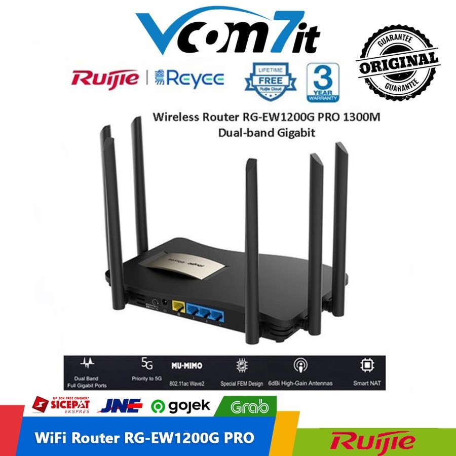 Jual Wireless Router RUIJIE REYEE RG-EW1200G PRO 1300M Gigabit Dual ...