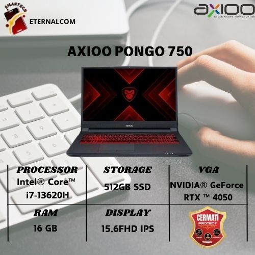 Jual GAMING LAPTOP AXIOO PONGO 750 I7 13620H RTX4050 6GB/ 16GB 512GB ...