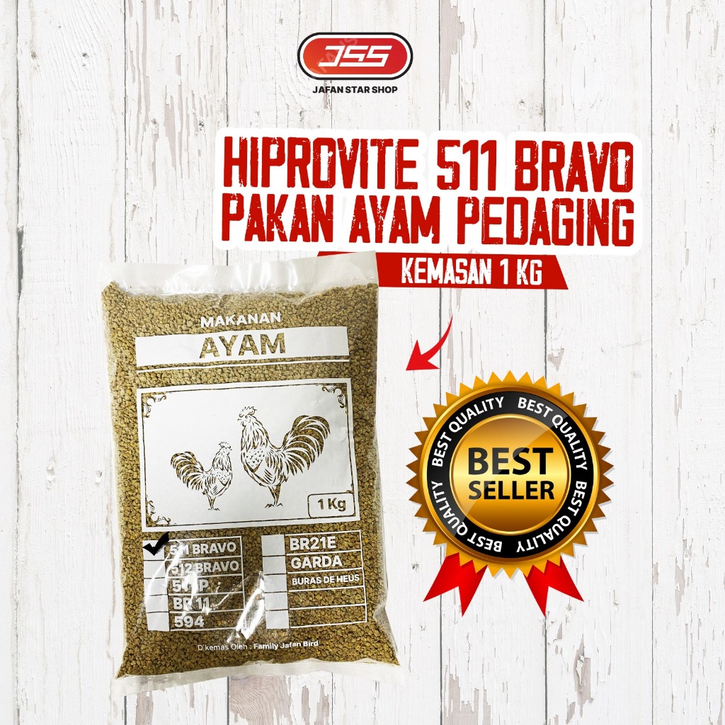 Jual PAKAN AYAM 511 Bravo 1 KG Pakan Ayam Pur Daging Umur 1 hari - 21 hari KEMASAN PREMIUM ...