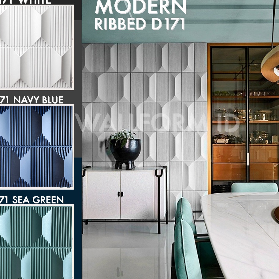 Jual JANGAN SAMPAI KEHABISAN D171 3D Wallpanel Wall Panel PVC MODERN RIBBED | Shopee Indonesia