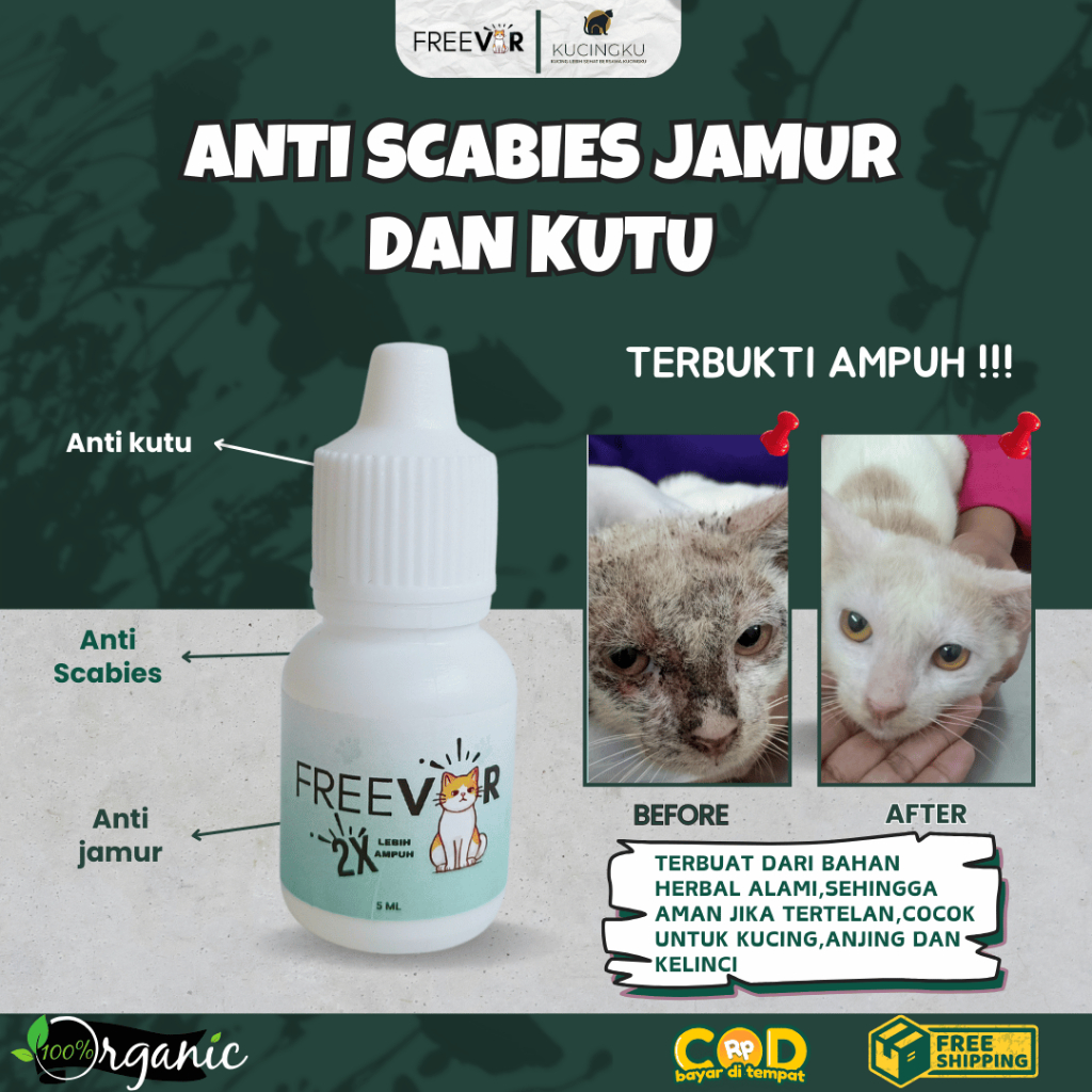 Jual Obat Tetes Anti Gatal Scabies Kutu Jamur Infeksi Anjing Kucing ...