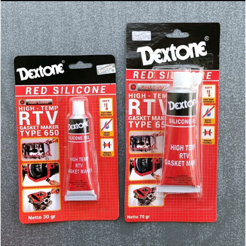 Jual Dextone Red Silicone Lem Gasket Sealant Silikon Merah Tahan Panas ...