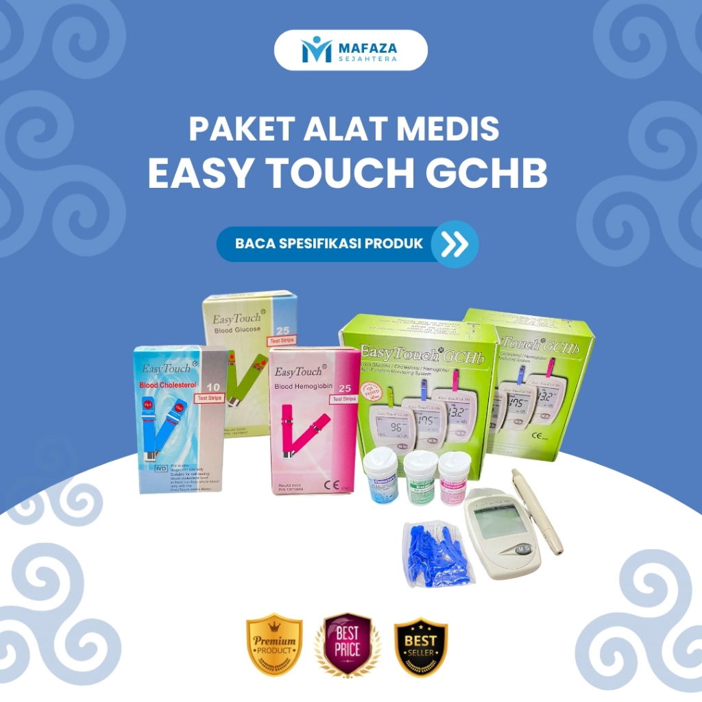 Jual Alat Easy Touch GCHB (Alat Cek Gula Darah, Kolesterol, HB) ED ...
