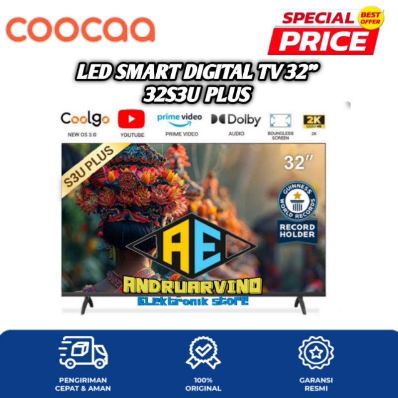 Jual COOCAA 32S3U SMART TV 32 INCH SMART DIGITAL TV - YOUTUBE - GARANSI ...