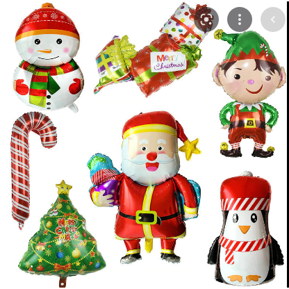 Jual Balon foil Natal Snowman Salju Pohon Natal Rusa Dekorasi Merry ...