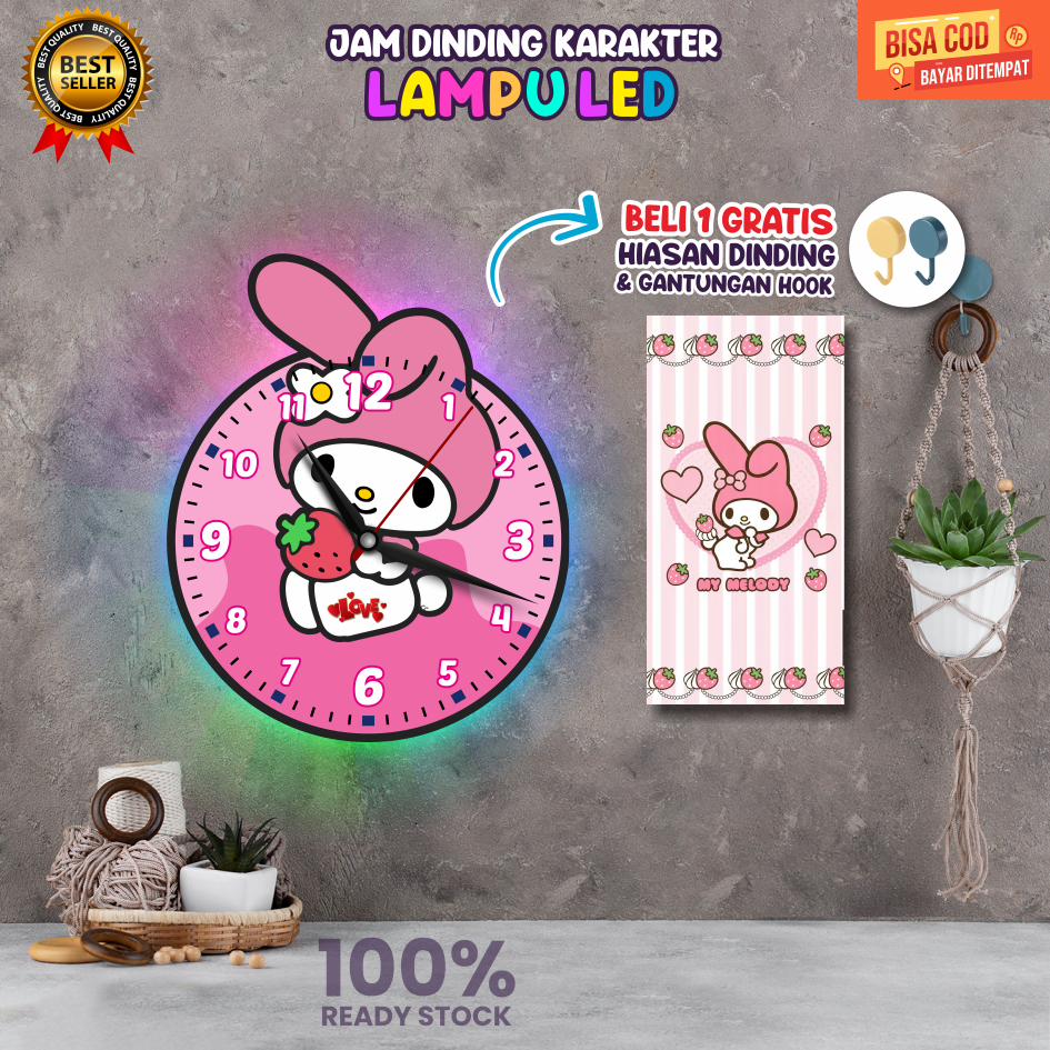 Jual Grosir jam dinding Beli 1 GRATIS 1 hiasan dinding/jam dinding anak ...