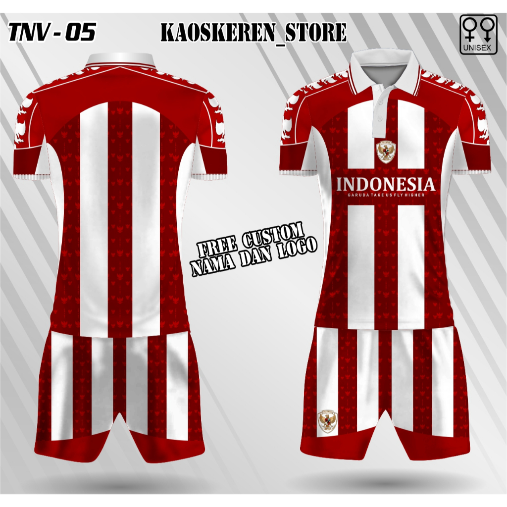 Jual Jersey setelan timnas indonesia kerah polo jersey vintage kaos ...