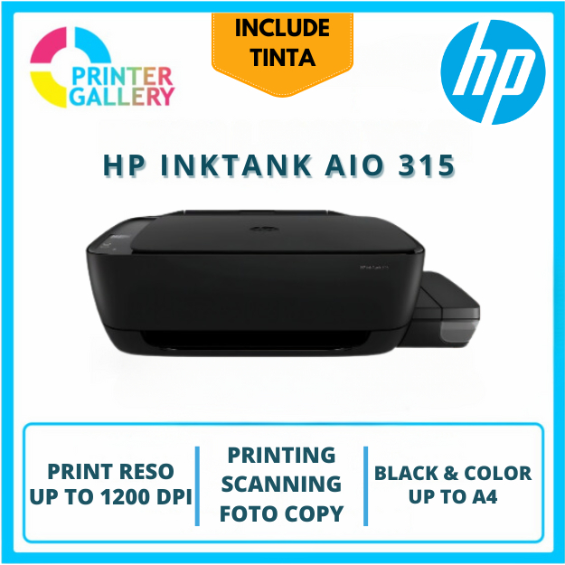 Jual [FREE TINTA] PRINTER HP Printer Ink Tank 315 All in One Print Scan ...