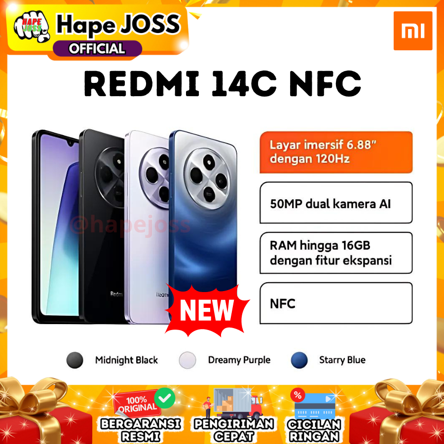 Jual Xiaomi Redmi 14C 6/128GB NFC Garansi Resmi Indonesia [ Brand New In Box / No Repack ...