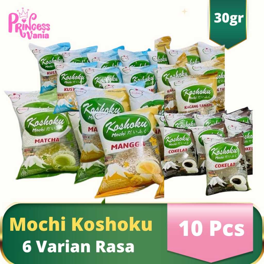 Jual 10 PCS KOSHOKU MOCHI ANEKA RASA KEMASAN 30GR KUE ISI SELAI KENYAL ...