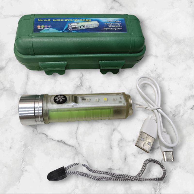 Jual LAMPU SENTER LED SUPER TERANG USB TIPE C POWER LIGHT 520 MINI ...