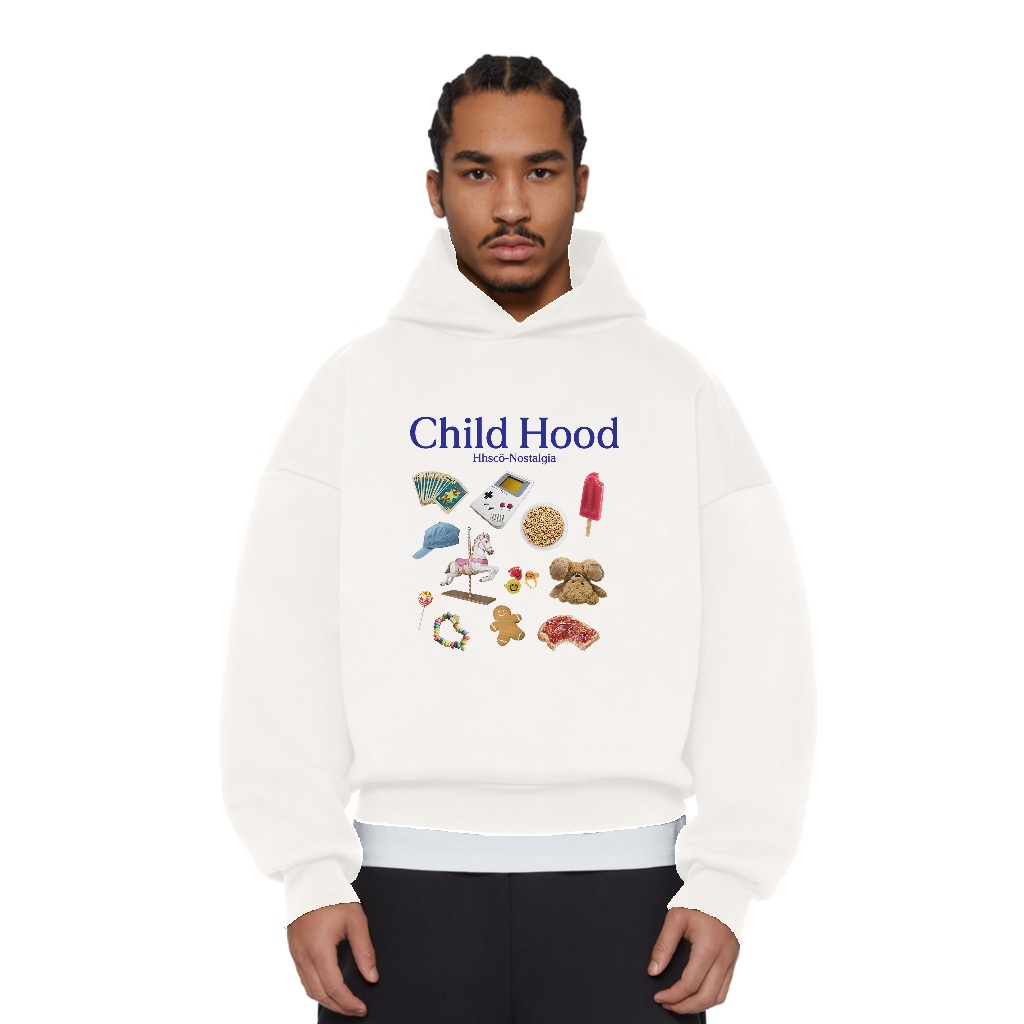 Jual HHSCO - Hoodie Boxy Chill Hood White Unisex | Shopee Indonesia