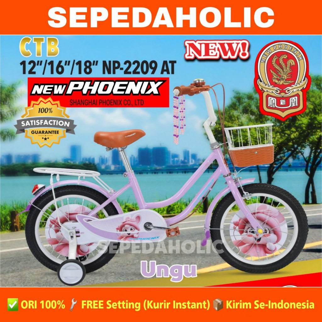 Jual Sepeda Anak Perempuan CENTRUM 315 316 / EVERGREEN DAISY / PHOENIX 2209 AT Ukuran 12 16 18 ...