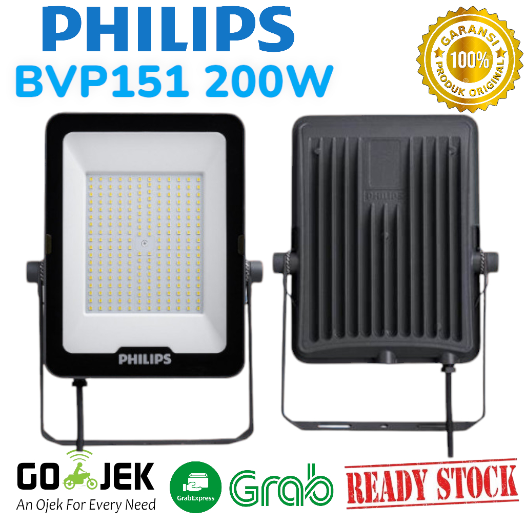 Jual PHILIPS FOODLIGHT LED BVP151 200W ORIGINAL - LAMPU SOROT BVP 151 200 WATT PUTIH 6500K ...