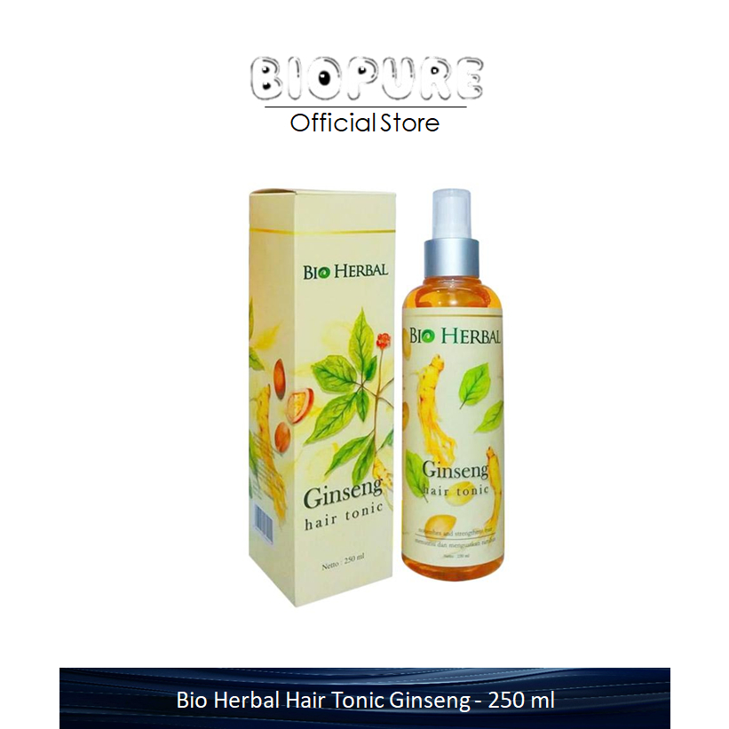 Jual Bio Herbal Hair Tonic Ginseng Tonik Rambut Original BPOM 250 ML ...