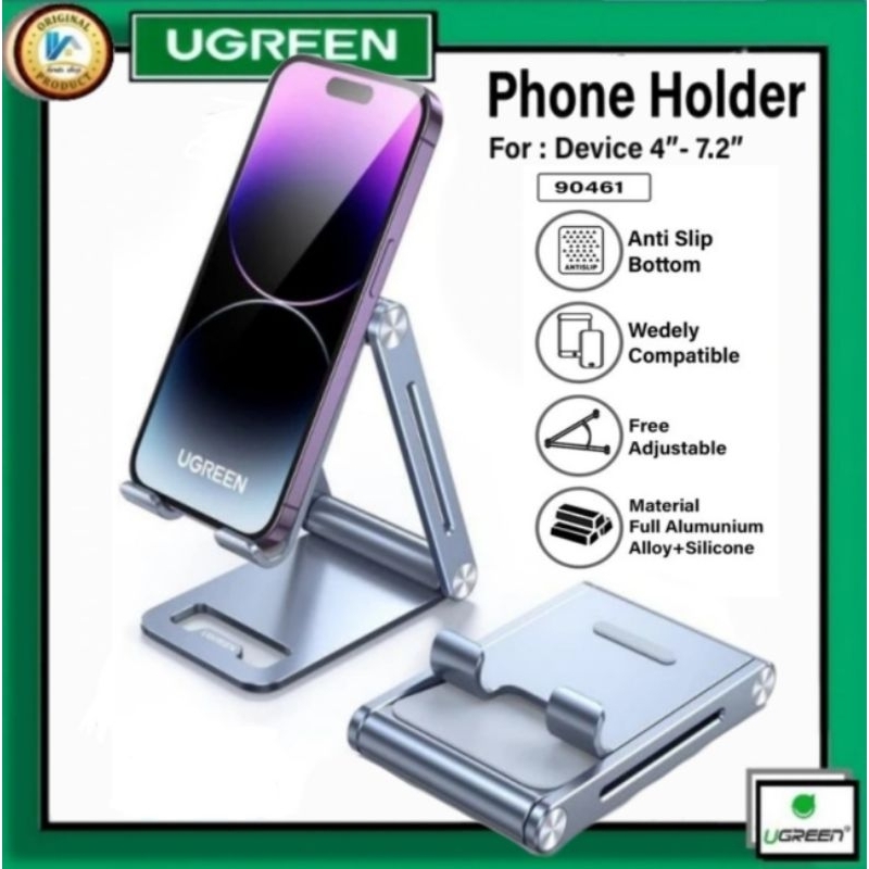 Jual UGREEN Phone stand holder, adjustable hp, tablet, bahan aluminium ...