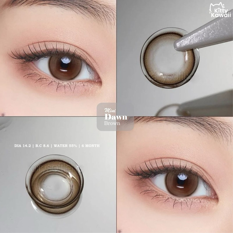 Jual Softlens kitty kawaii Mini Dawn Brown | Shopee Indonesia