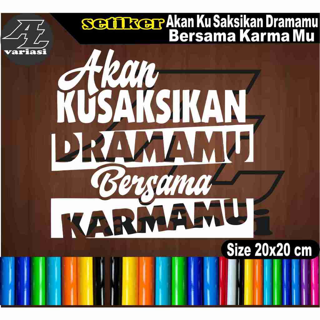 Jual SETIKER KATA KATA INSPIRATIF BAGUS DENGAN UKURAN 20X20 CM WARNA ...