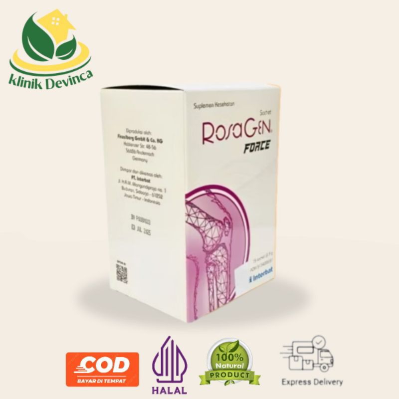 Jual Rosagen Sachet isi 15 Original Suplemen Sendi Tulang Dan Otot BPOM ...