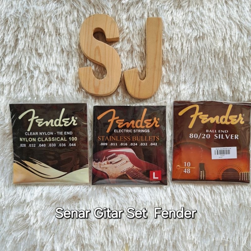 Jual (1set)Senar Gitar Fender Set Stainless Elektrik String//Nylon ...