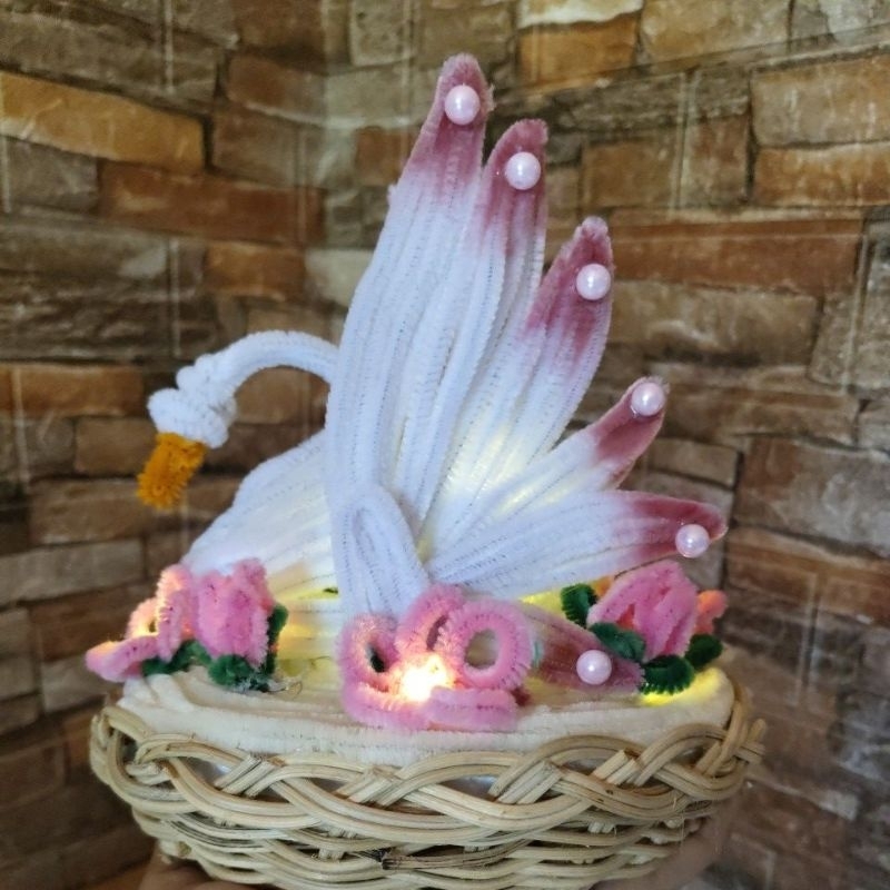 Jual lampu hias kreasi kawat bulu angsa (PO) | Shopee Indonesia