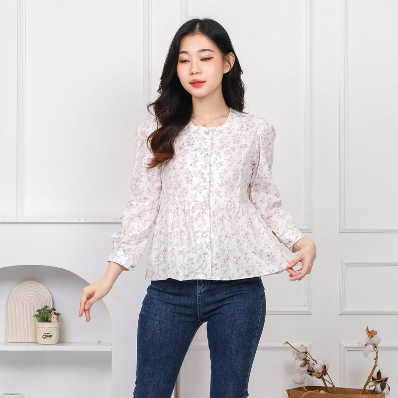 Jual Chela Blouse Style Korea By Aps.Co | Shopee Indonesia