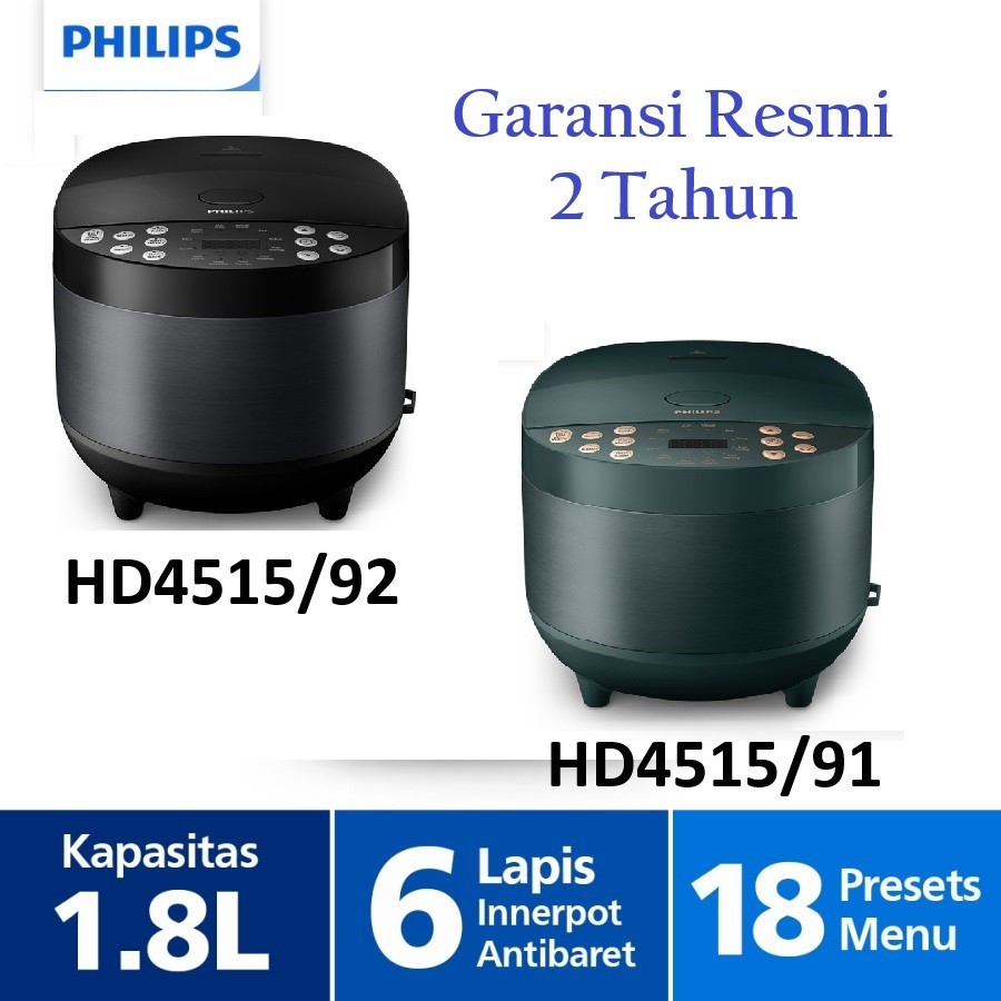 Jual MAGIC COM PHILIPS RICE COOKER 18 FUNGSI HD4515 Philips Digital ...