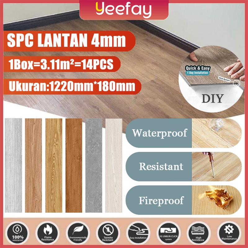 Jual ( SPC 4 MM )SPC LANTAI Klik Wood Flooring Tanpa Lem Perekat Lantai ...